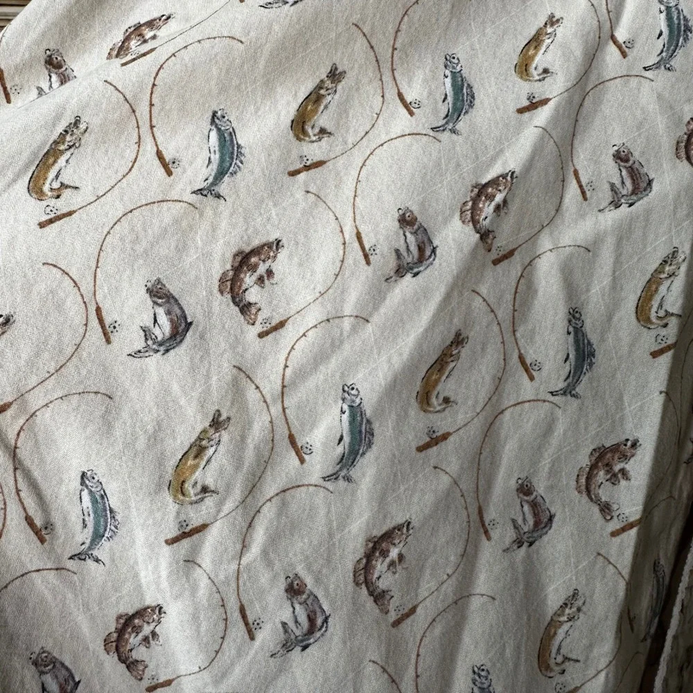 Ralph Lauren | Shirts | Chaps Ralph Lauren Mens M Vintage Fishing Print ...
